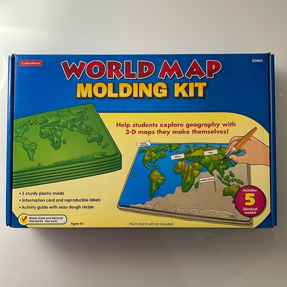 Lakeshore | Other | Lakeshore Learning World Map Molding Kit Brand New ...